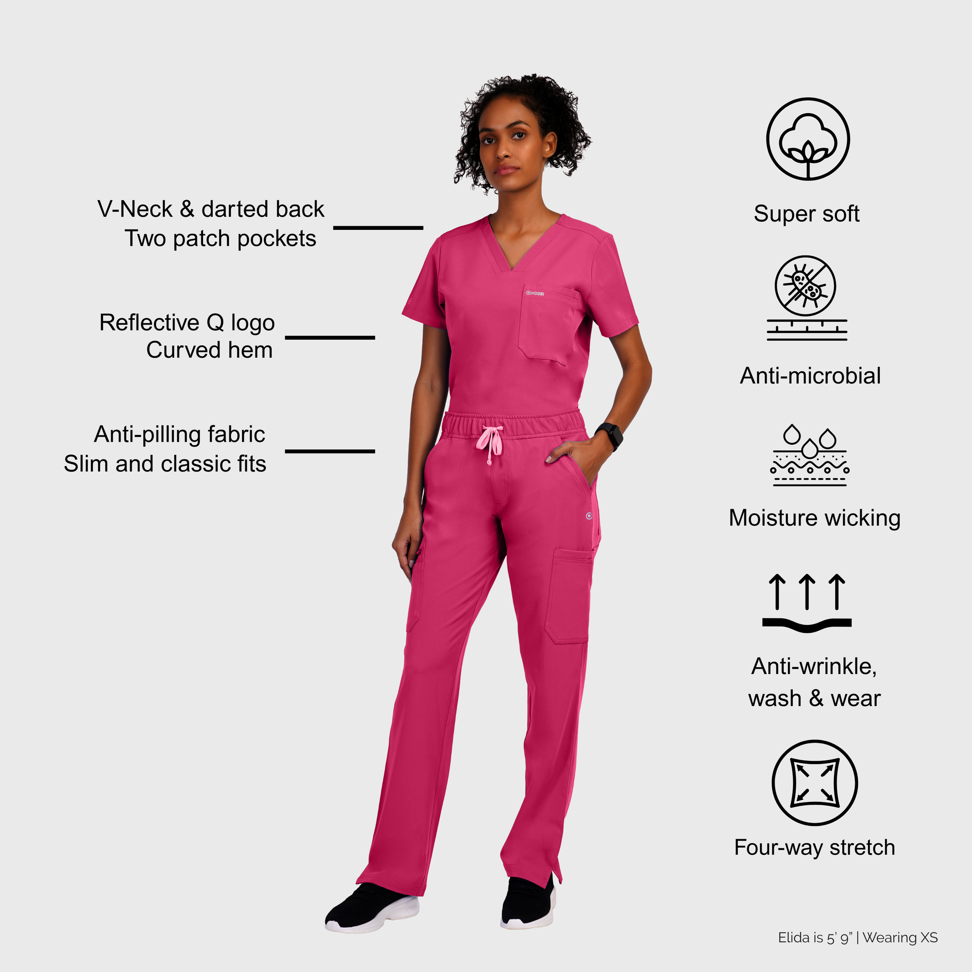 Avery Two-Pocket Scrub Top™ – Women's Nursing Uniforms by QHOOBI®